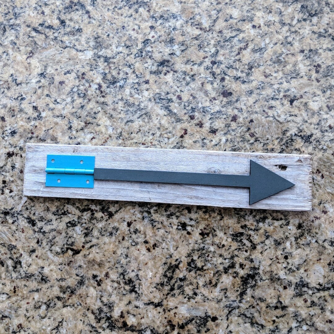 Directional Arrow Made With a Real Hinge on Reclaimed Wood - Etsy