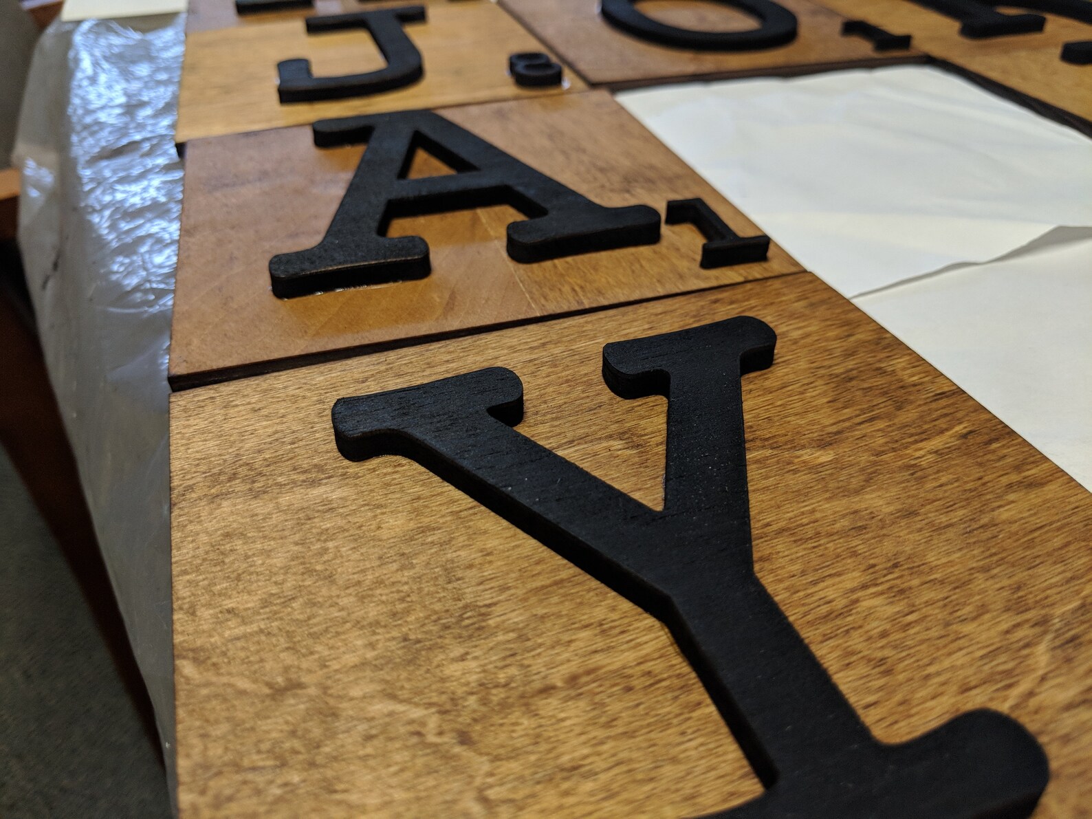 5 Scrabble Wall Art Letters With Personalized Name - Etsy