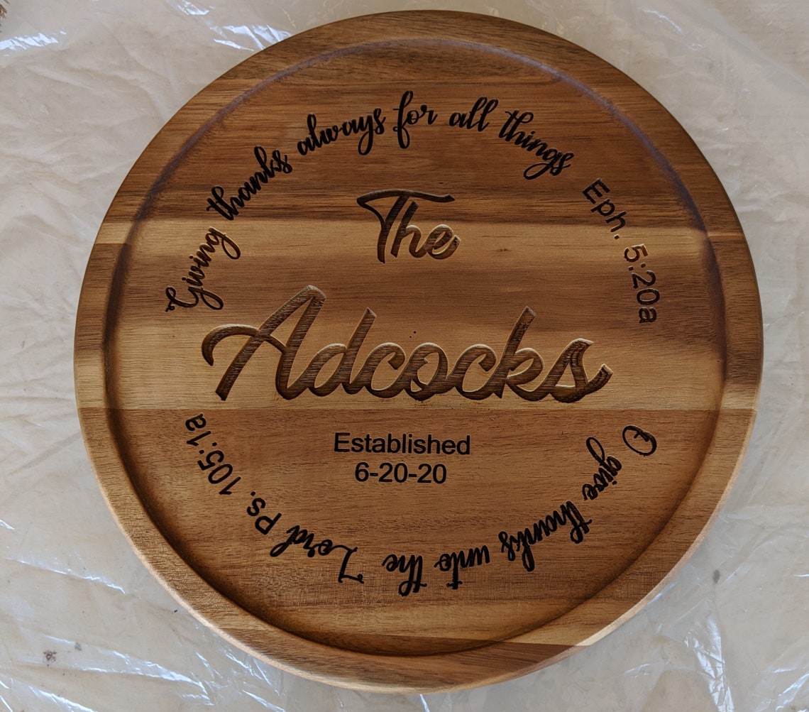 Family Tree Lazy Susan Engraved to Add Your Own Design or Give - Etsy