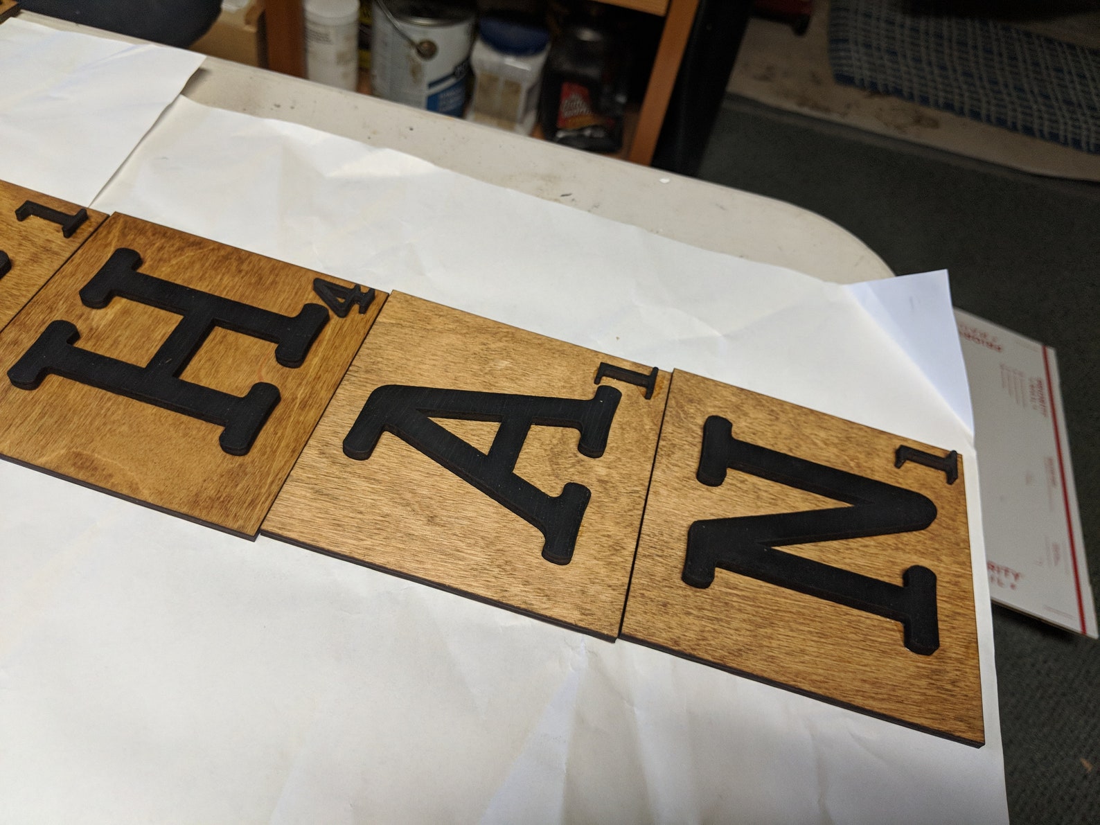 5 Scrabble Wall Art Letters With Personalized Name - Etsy