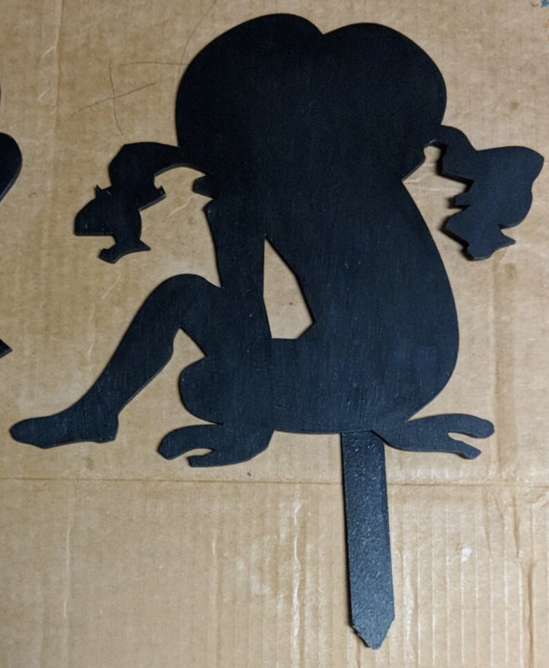 Little Girl Garden Picks Laser Cut Silhouette Design to - Etsy