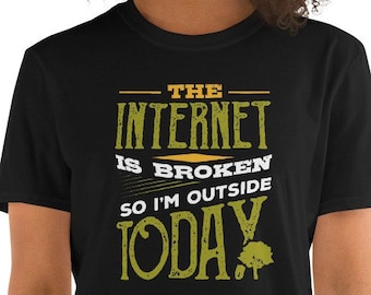 The Internet is Broken Funny Geek Mens Loose Fit Cotton T-shirt - Etsy