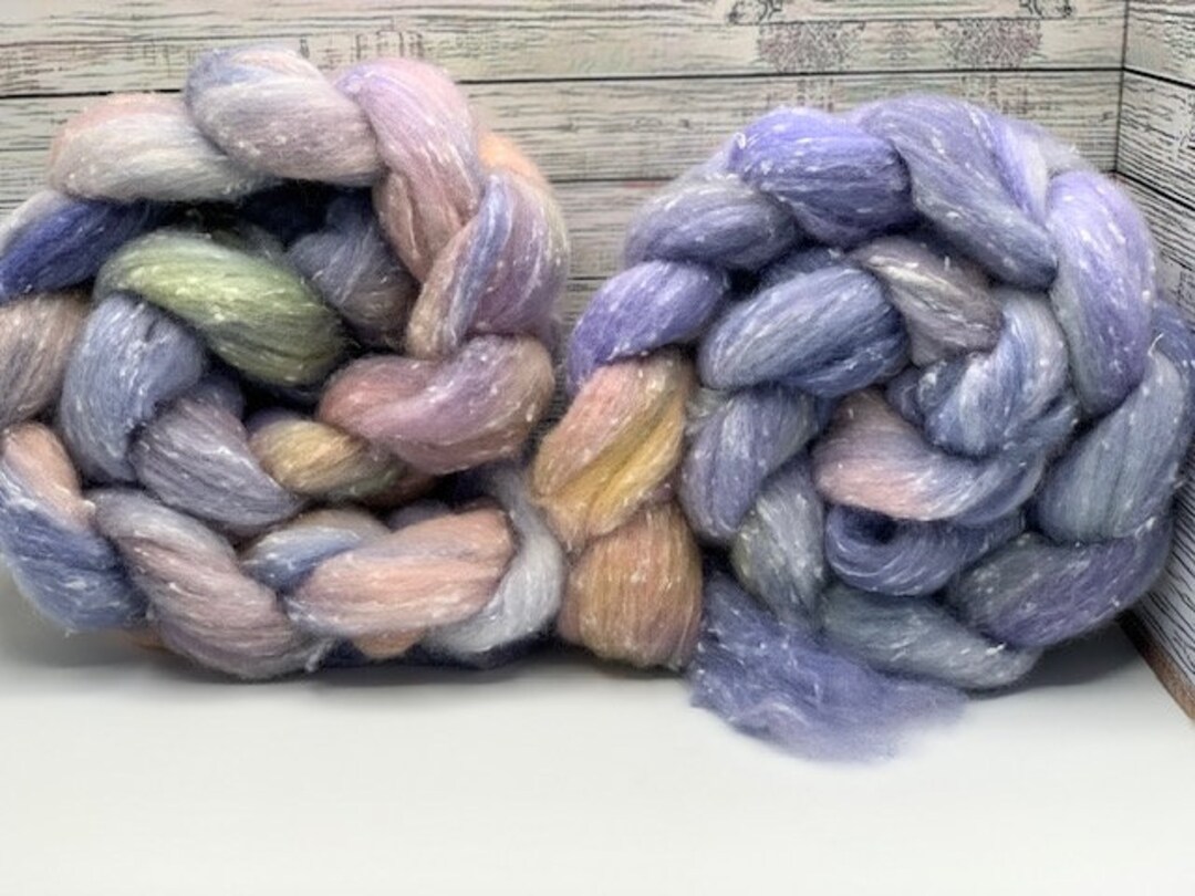 4.0oz of South American Wool With Viscose Neps - Etsy