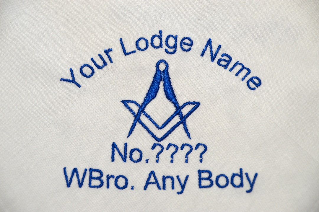 Embroidered Masonic Napkin: Personalized Lodge Gift - Etsy