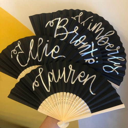 Personalised Wooden Fan Wedding Hen Do Fan for Bridal Party - Etsy UK