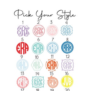 Monogram Car Decal, Monogram Vinyl Decal, Glitter Monogram Vinyl Decals ...