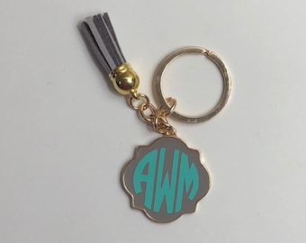 Monogram keychain | Etsy