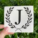 Laurel Monogram, Initial Decal, Last Name Monogrammed Decal, Wedding ...