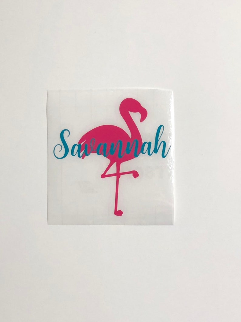 Flamingo decal name decal car decal laptop decal phone | Etsy