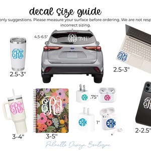 2 Letter Monogram Vinyl Decal, 2 Letter Monogram Sticker,men’s Initials ...