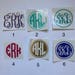Monogram Vinyl Decal Sticker FREE SHIPPING Many Colors - Etsy