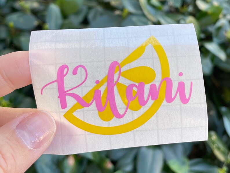 Personalized Lemon Vinyl Decal With Name Lemon Decal Tumbler - Etsy