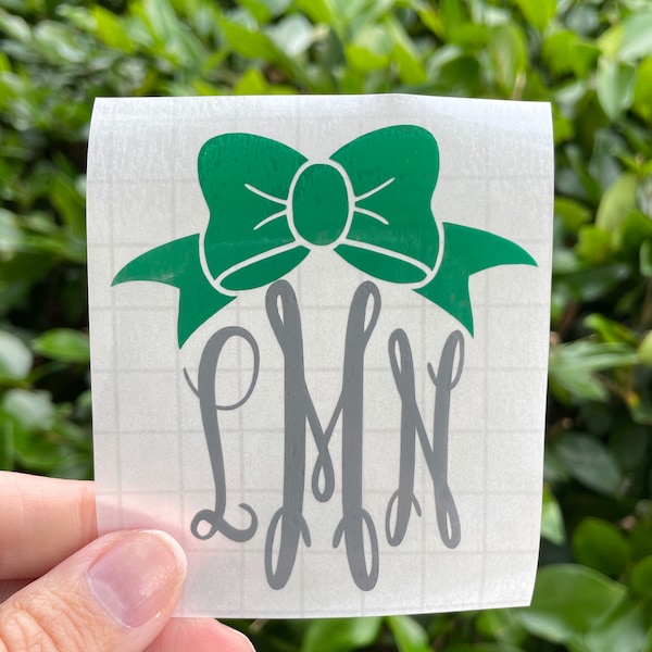 Bow Monogram - Etsy