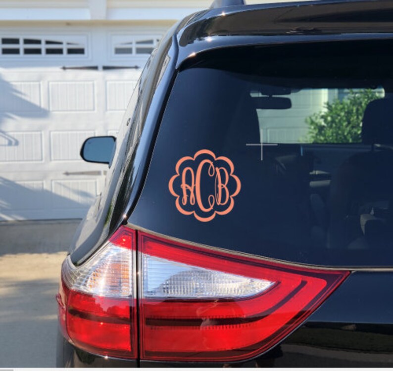 Monogram Decal Monogram Sticker Car Decal Personalized | Etsy
