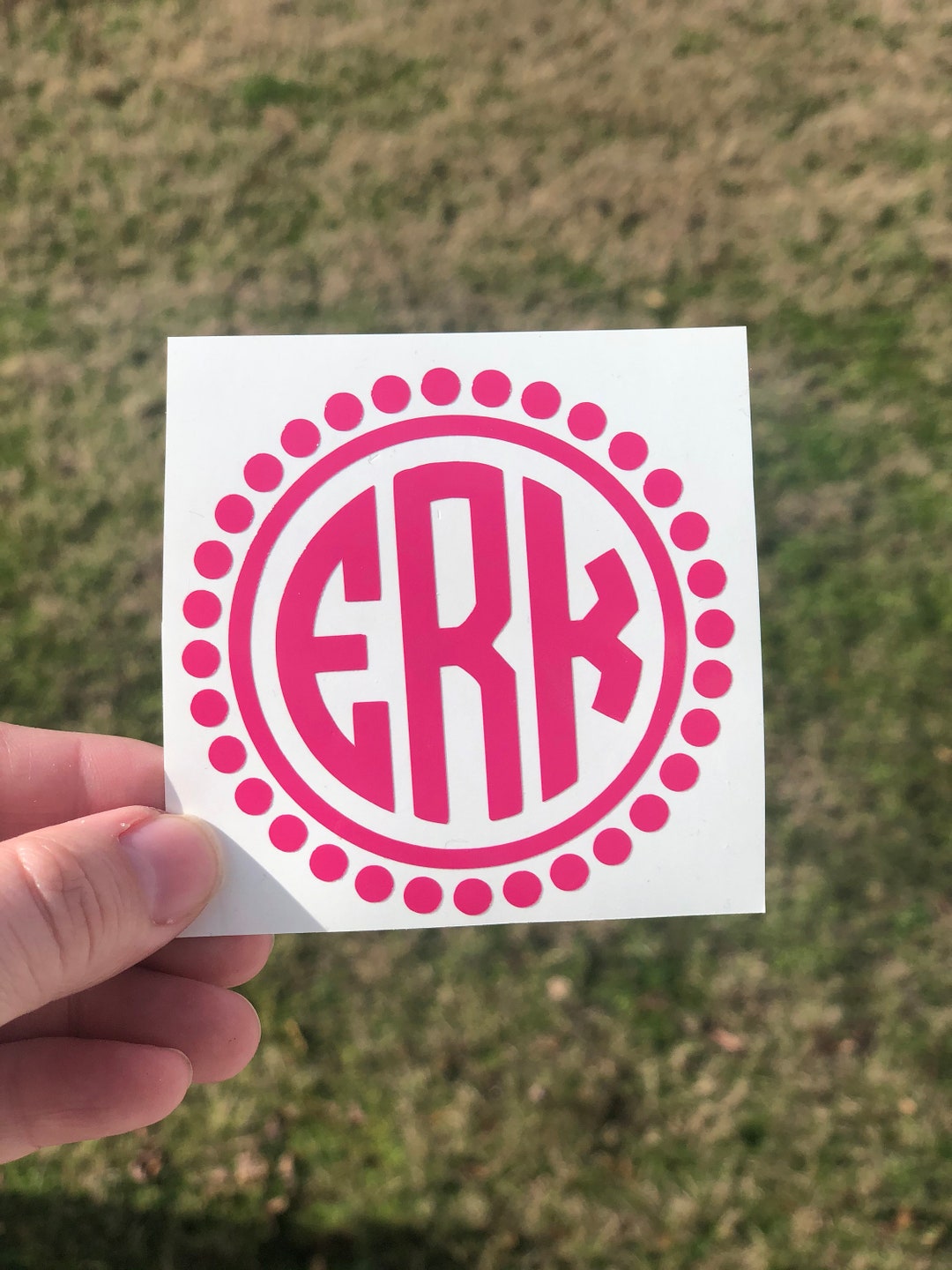 Monogram Decal for Car, Monogram Vinyl Decal, Monogram Decal Sticker ...