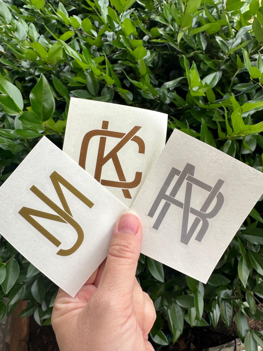 2 Letter Monogram Vinyl Decal, 2 Letter Monogram Sticker,men’s Initials ...