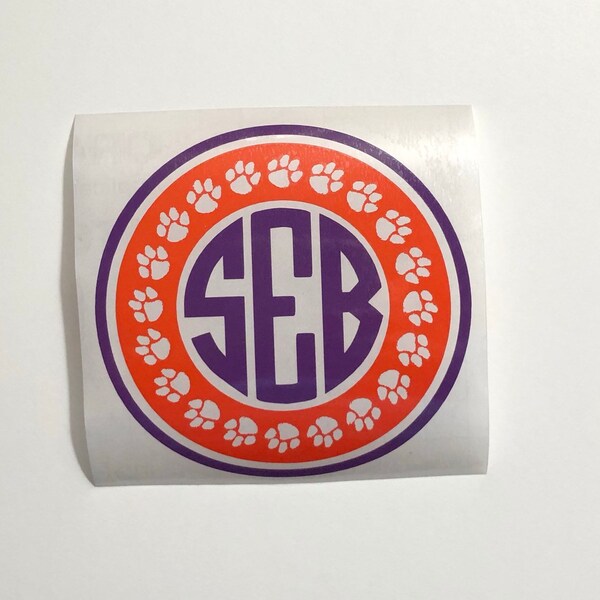 Clemson Paw Decal - Etsy