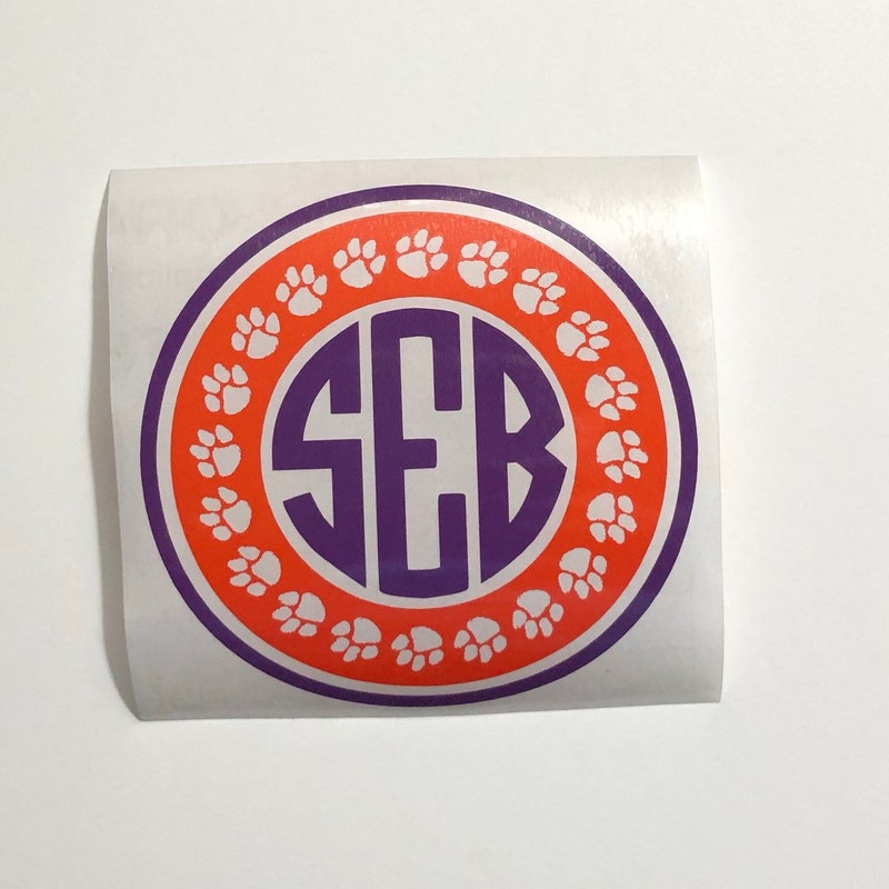 Clemson Paw Decal - Etsy