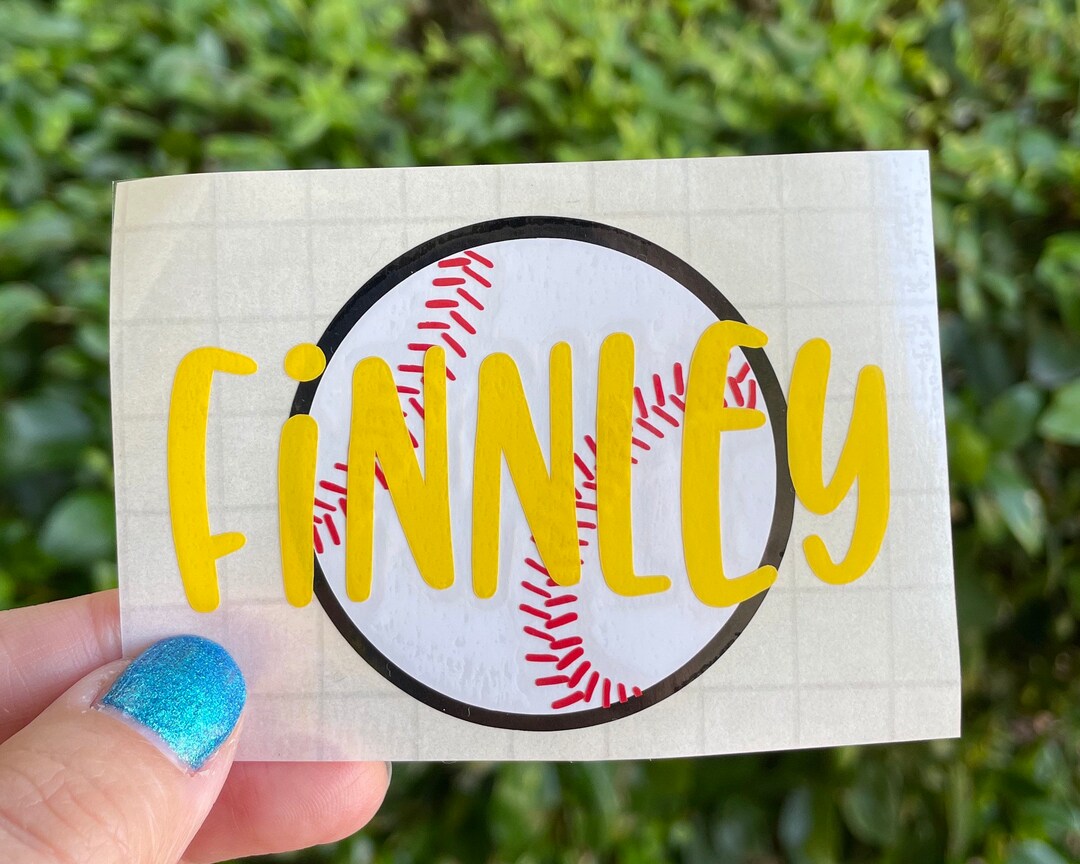 Personalized Baseball Vinyl Decal, Baseball Drcal, Team Decal, Name ...
