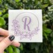 Single Initial Monogram Vinyl Decal, Initial Car Decal, Monogram Decal ...