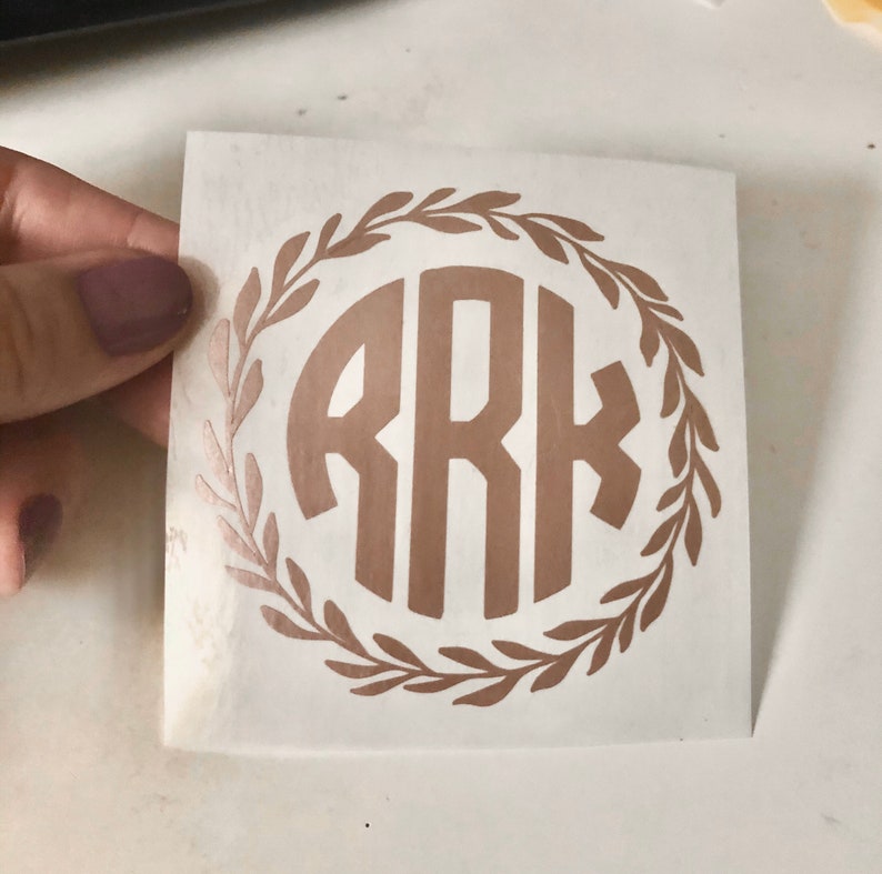 Monogram Decal for Car Monogram Vinyl Decal Glitter Monogram - Etsy