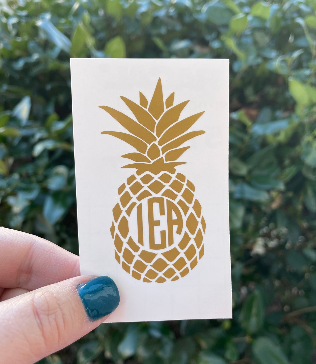 Monogrammed Pineapple Decal, Pineapple Decal, Monogram Decal, Pineapple ...