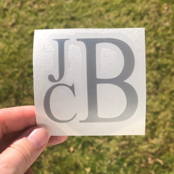 Monogram Sticker - Etsy