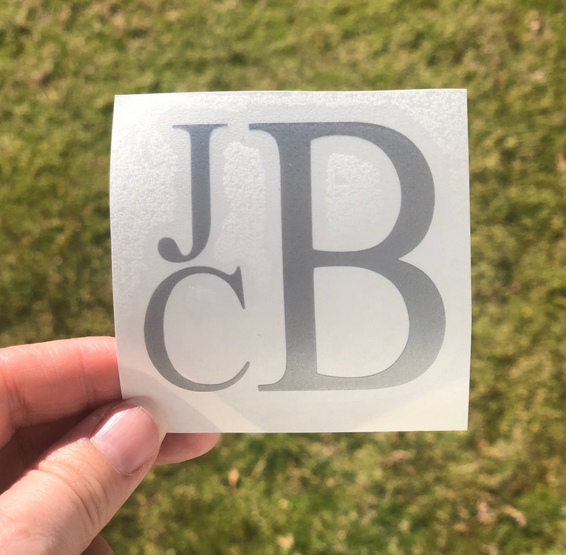 Mens Monogram Decal, Monogram Vinyl Decal, Groomsmen Gift, Wedding ...