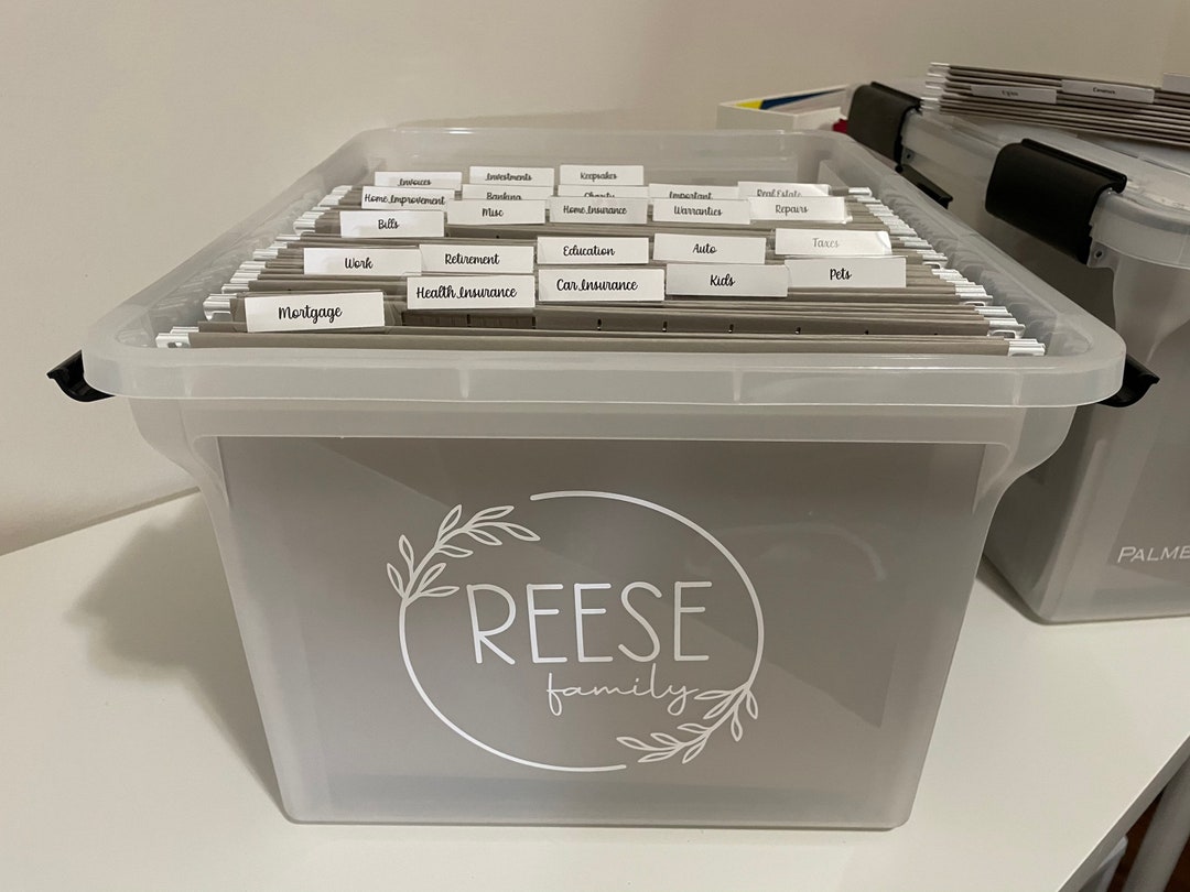 KIDS Vinyl Name Decal, Milestone Tote Decal, File Box Decal, School ...