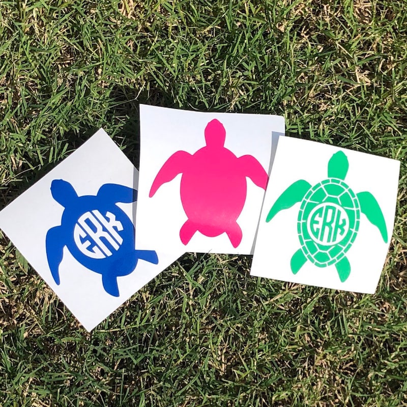 Turtle Monogram - Etsy