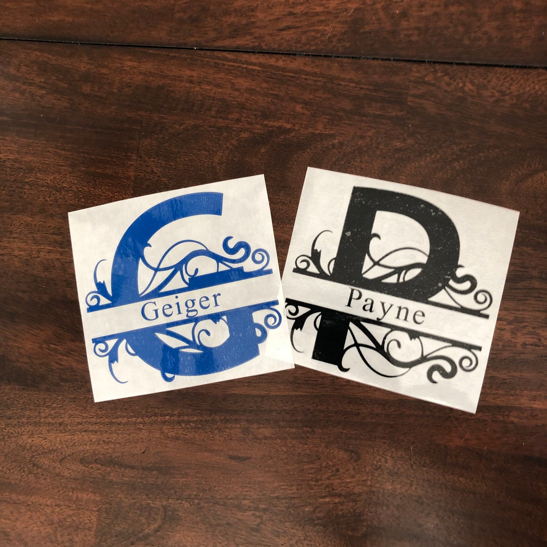 Split Monogram Decals, Monogram Decals, Monogram for Glass Block ...