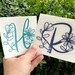 Single Initial Monogram Vinyl Decal Sticker, Glitter Monogram Vinyl ...
