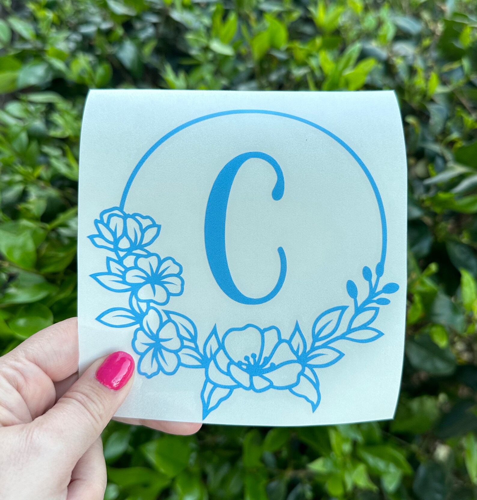 Single Initial Monogram Vinyl Decal, Initial Car Decal, Monogram Decal ...