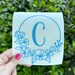 Single Initial Monogram Vinyl Decal, Initial Car Decal, Monogram Decal ...