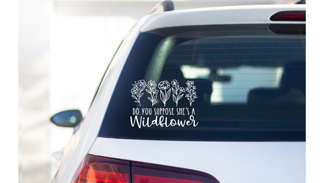 Wildflower Vinyl Decal, Boho Car Decal,floral Decal, Gift for Plant ...