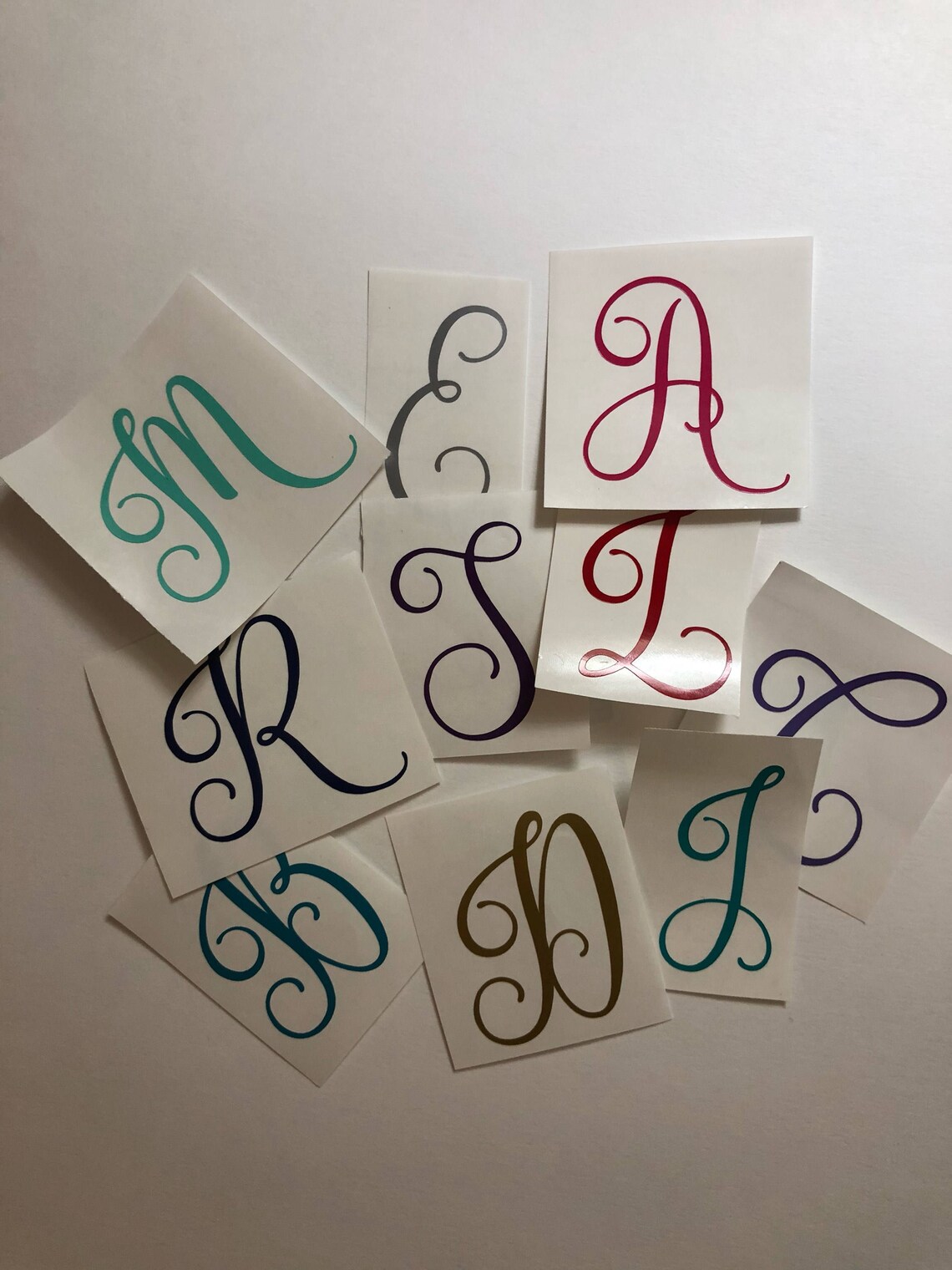 Single Letter Monogram, Monogram Decal, Car Decal, Yeti Decal, Tumbler ...