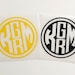 Monogram Vinyl Decal Sticker FREE SHIPPING | Monogram Sticker for Cars ...