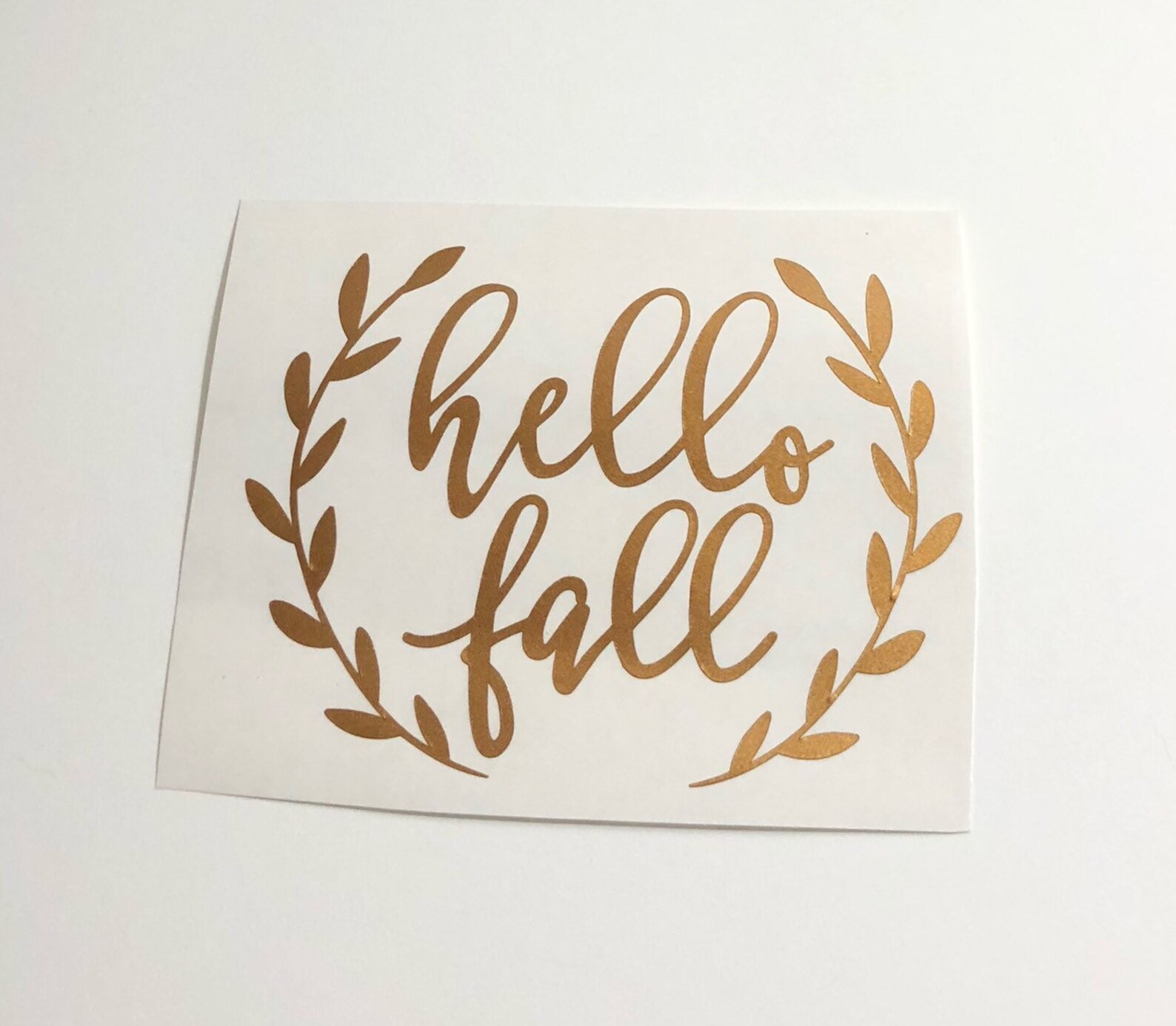 Hello Fall Vinyl Pumpkin Decal: Rustic Thanksgiving Decor - Etsy