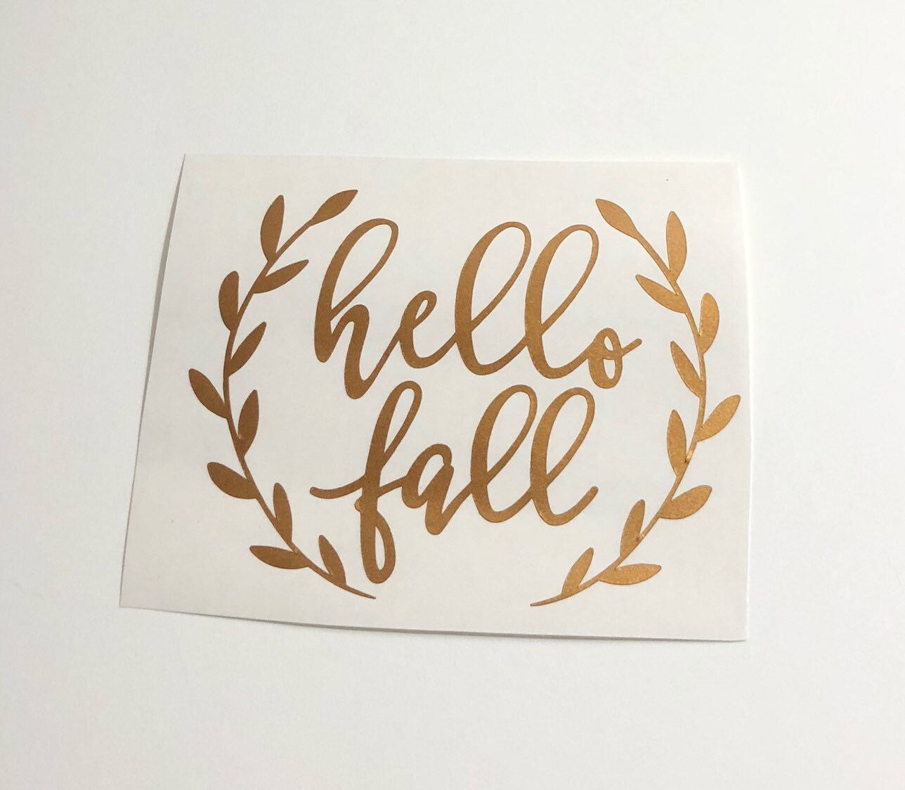 Hello Fall Vinyl Pumpkin Decal: Rustic Thanksgiving Decor - Etsy