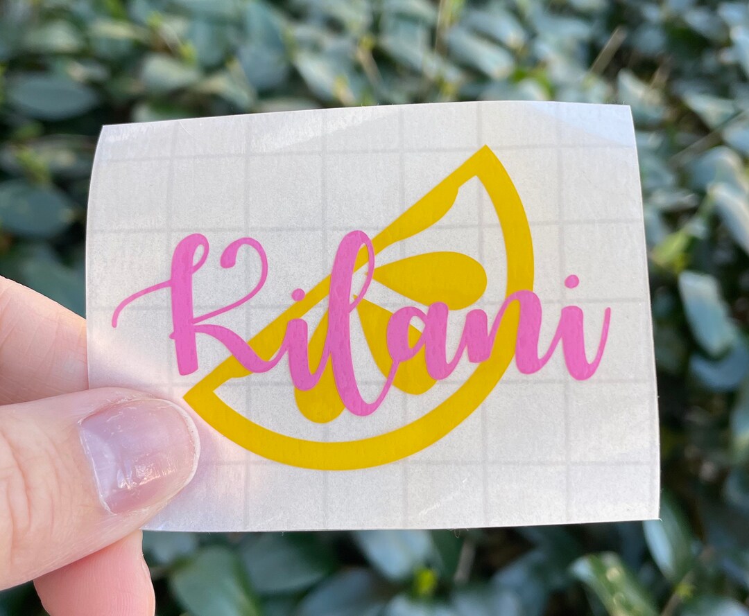 Personalized Lemon Vinyl Decal With Name, Lemon Decal, Tumbler Decal ...