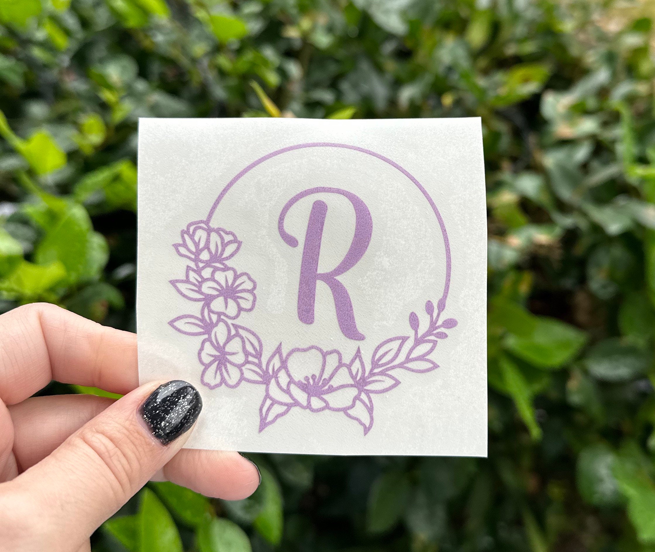 Single Initial Monogram Vinyl Decal, Initial Car Decal, Monogram Decal ...