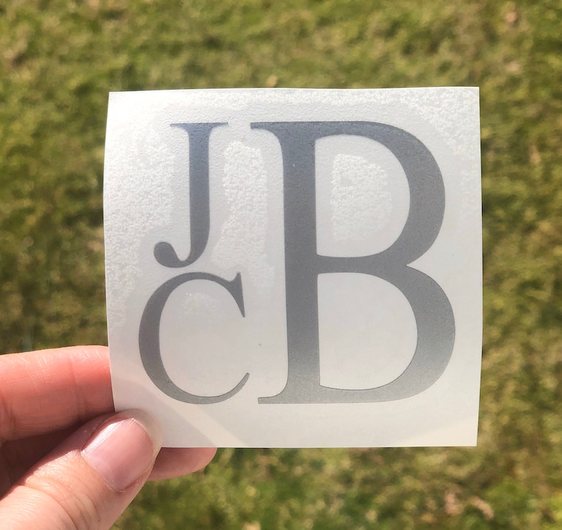 Mens Monogram Decal, Monogram Vinyl Decal, Groomsmen Gift, Wedding ...