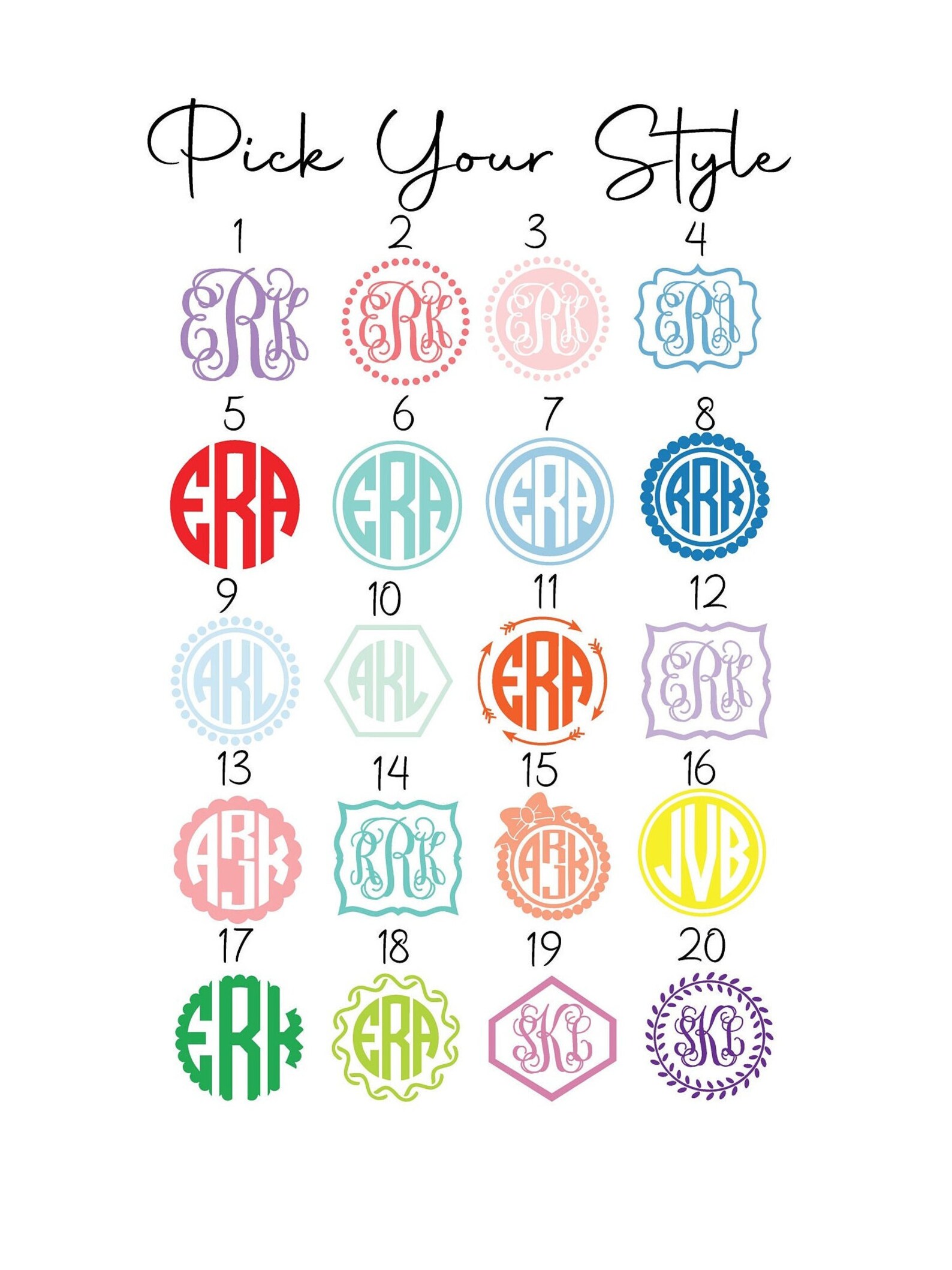 Monogram Car Decal Monogram Vinyl Decal Glitter Monogram - Etsy