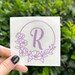 Single Initial Monogram Vinyl Decal, Initial Car Decal, Monogram Decal ...