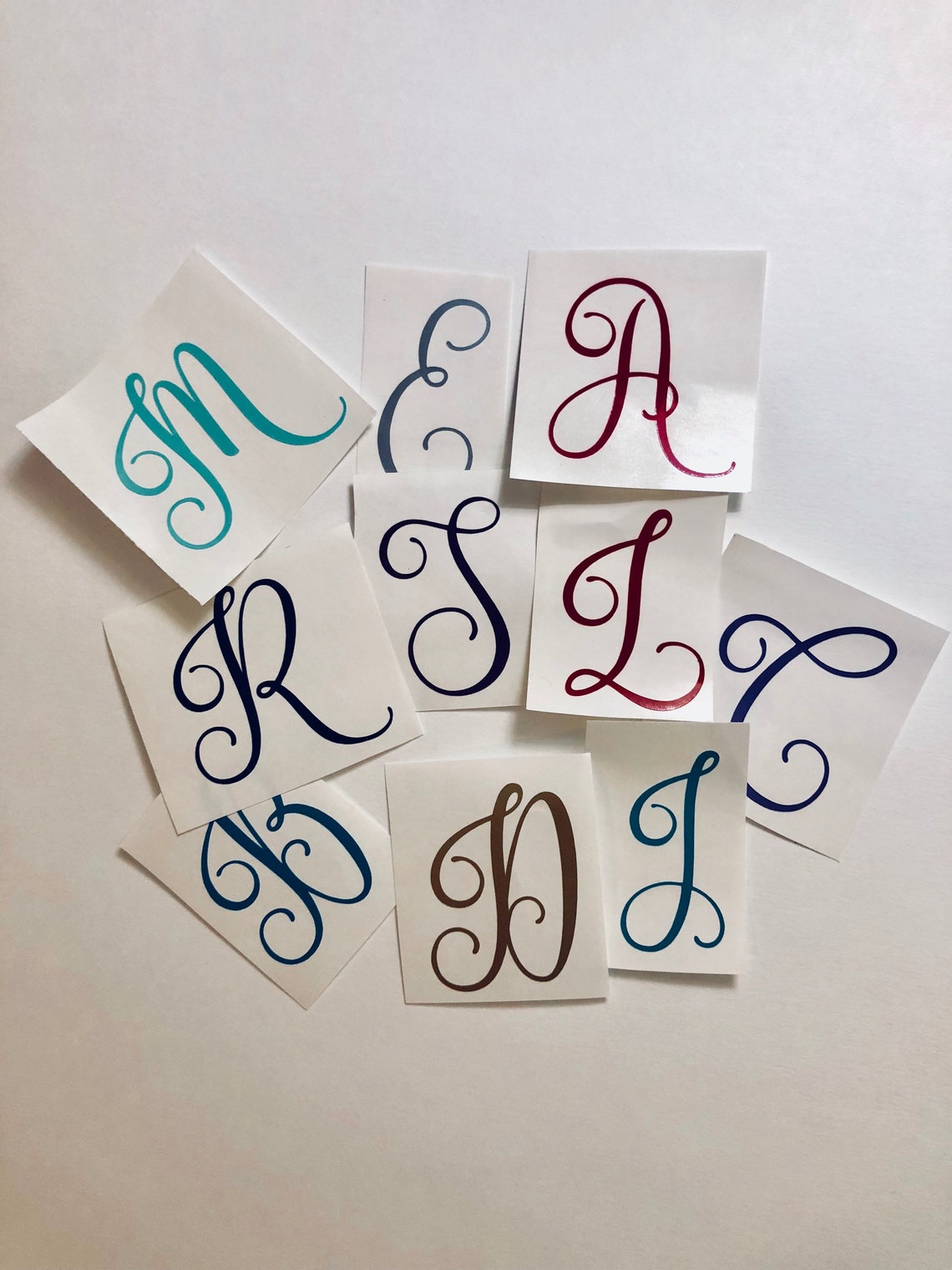 Single letter monogram monogram decal car decal yeti decal | Etsy