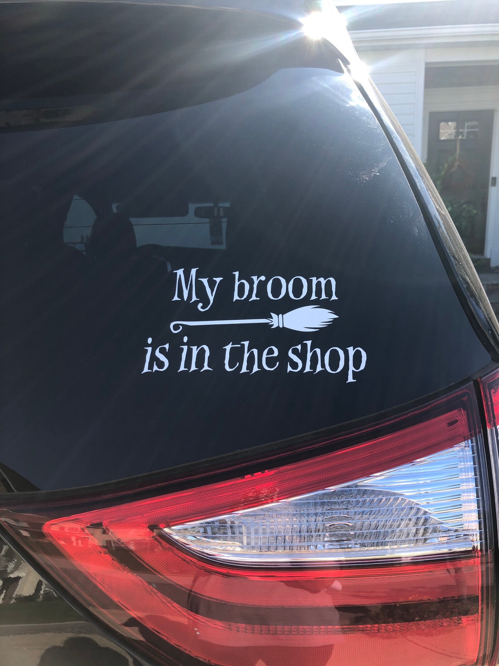 My Broom Is In The Shop Car Decal Witch Decal Halloween | Etsy