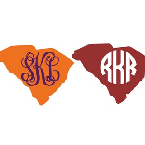 SC Monogram Decal, Car Monogram Decal, SC Sticker, SC Decal - Etsy