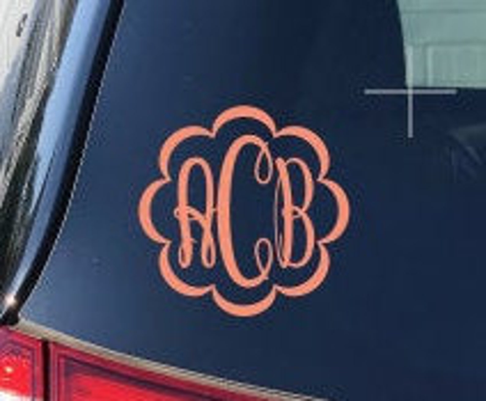 Monogram Decal Monogram Sticker Car Decal Personalized | Etsy