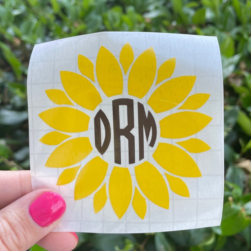 Sunflower Monogram - Etsy