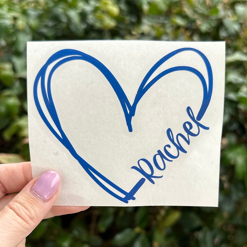 Custom Heart Stickers - Etsy